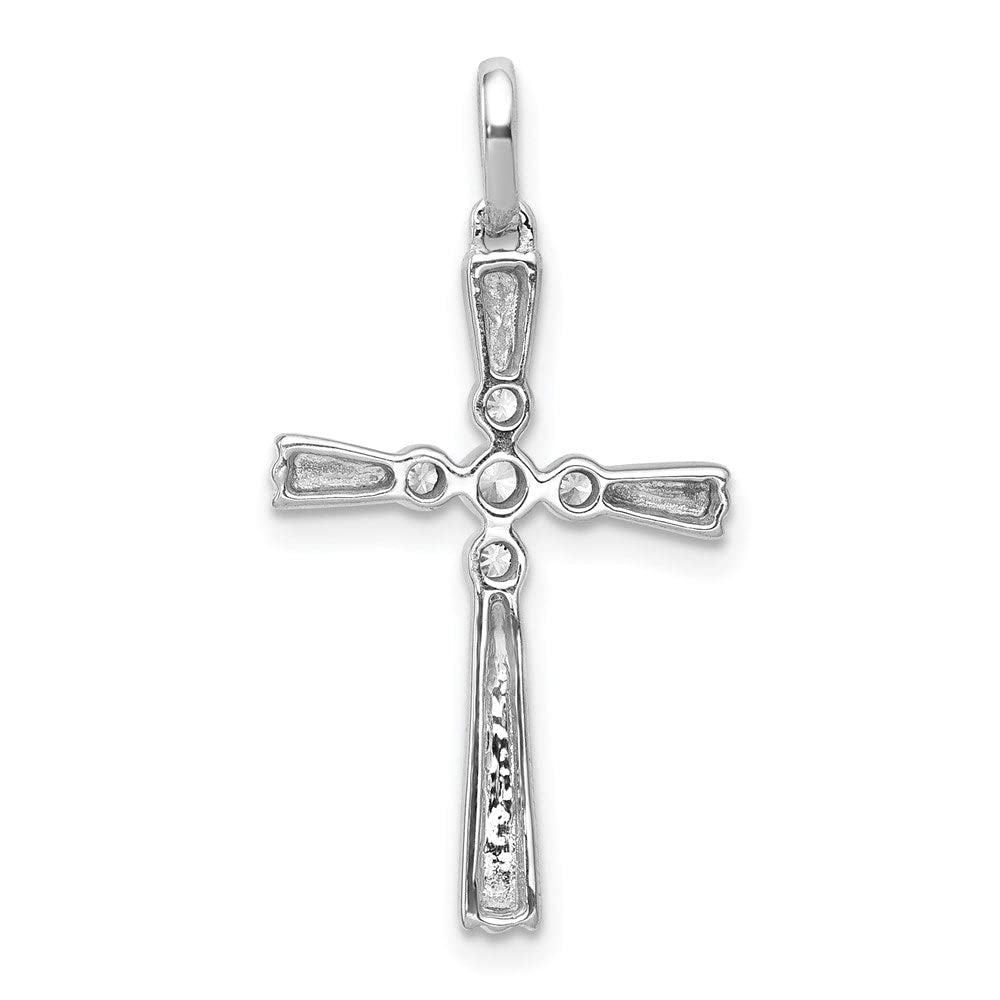 14k White Gold 1/15ct. Diamond Cross Pendant GLD-AZ-PM5025-008-WA