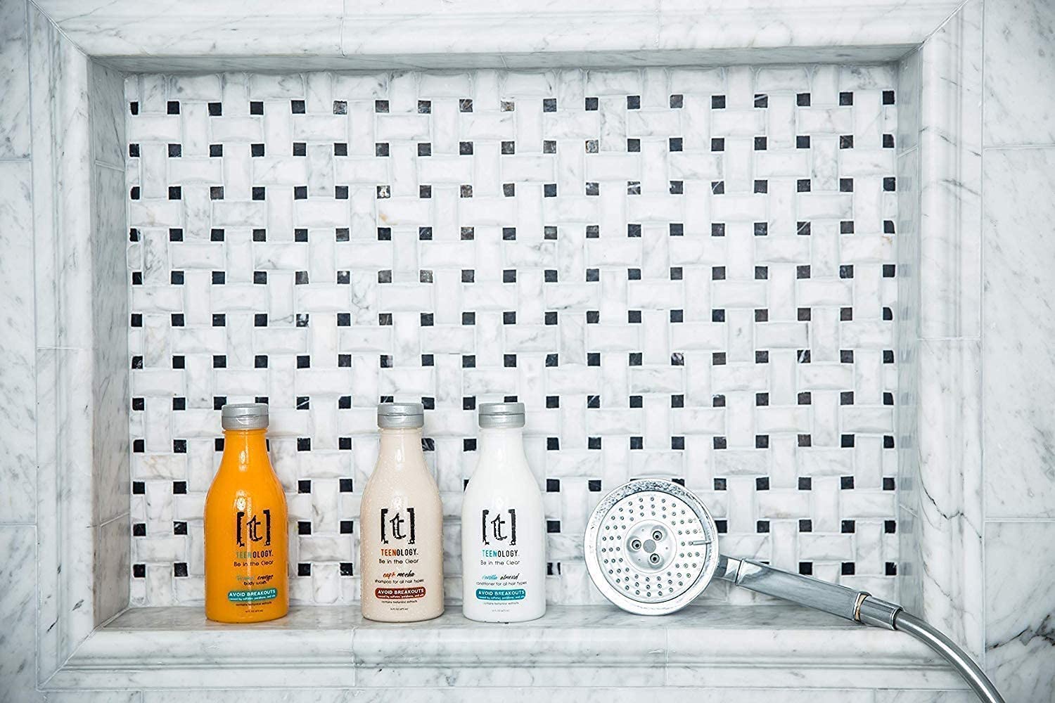 Teenology Shampoo and Conditioner Bundle (Save 5%) - Avoid Forehead Acne and Breakouts - No Sulfates or Parabens, Noncomedogenic, Natural Botanical Extracts, Blueberry Pomegranate Cucumber - 16 oz.