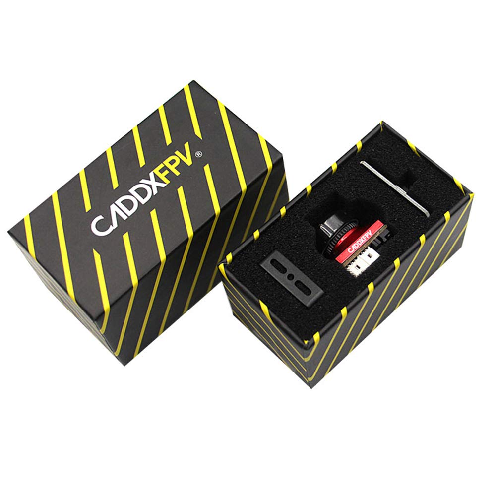 Caddx Ratel 2 FPV Camera 1200TVL NTSC/PAL 16:9/4:3 Switchable 1.66mm/2.1mm Lens Super WDR FPV Micro Camera for FPV Racing (Red)