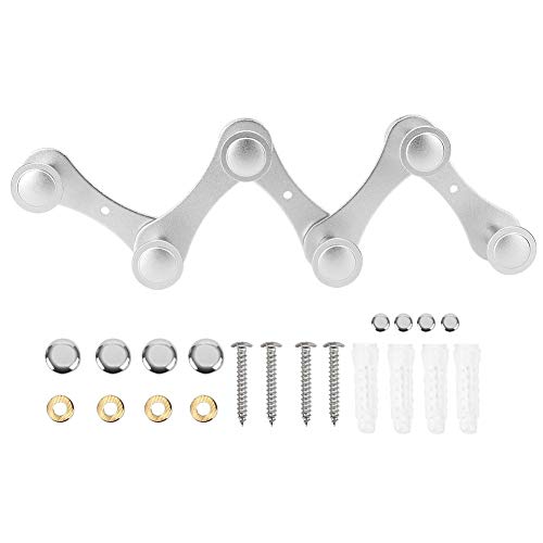 Bathroom Hanging Hook, Cloth Hanger Space Aluminum Wall Hanger, Retractable Hanging Hook, Hanging Hook for Towels Hanging Hook for Coats Door Hanger for Coats Rack for(Bright Sand)