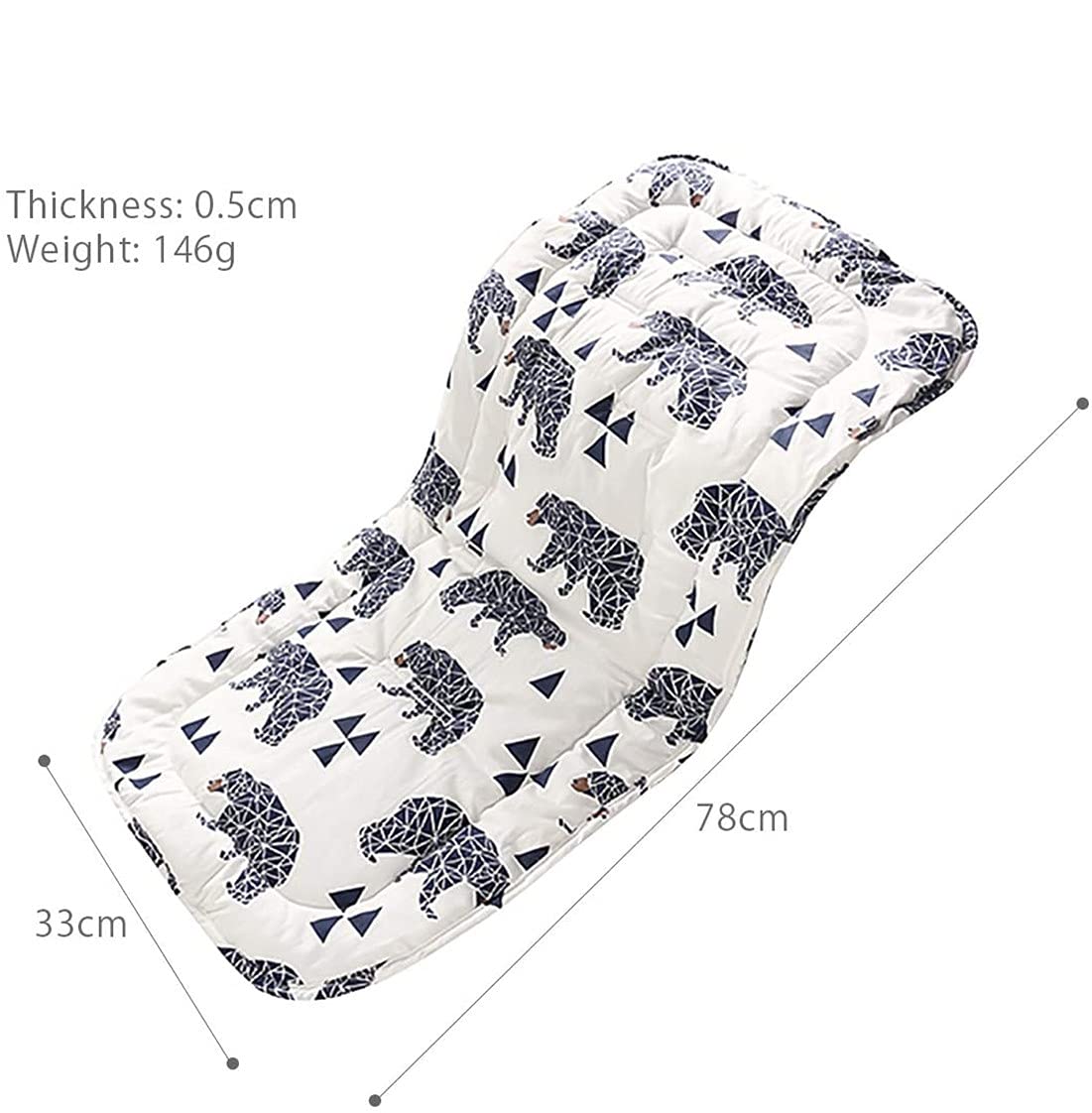 LXLUOO Baby Stroller Seat Liner,Stroller Mat,Infant Cushion Pad, Universal Seat Cushion Pad for Pushchair Buggy and Car Seat (C)