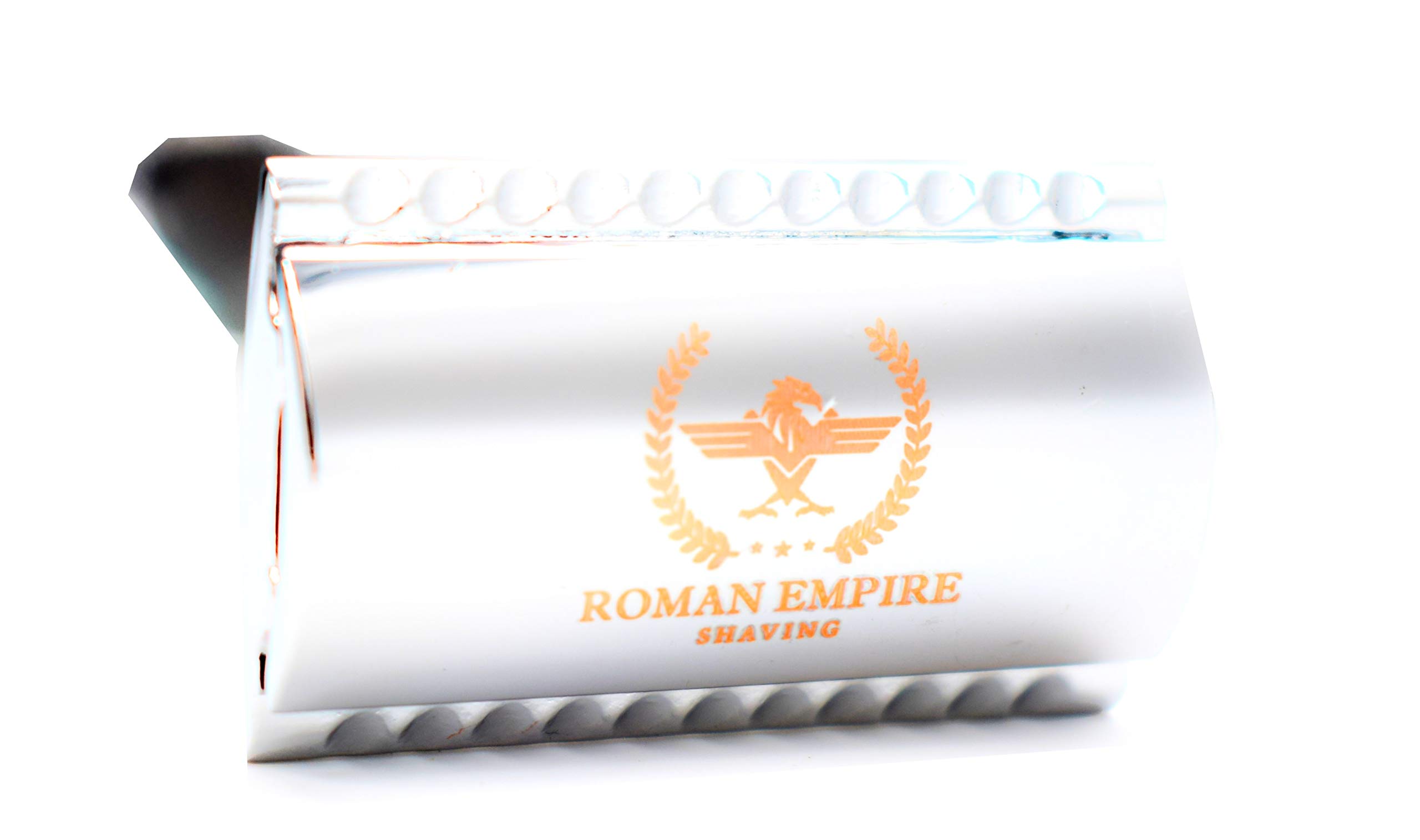 Caesar Gun Metal Safety Razor by Roman Empire Shaving with Set of 20 Shaving Blades (Astra-Derby-Shark-Treet)