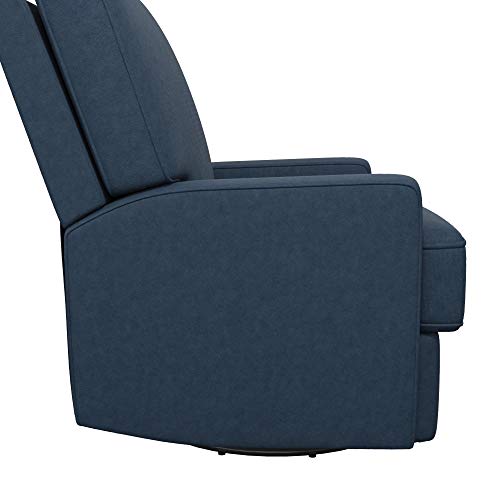 Baby Relax Rylan Swivel Glider Chair, Coil Seating, Dark Blue Recliner