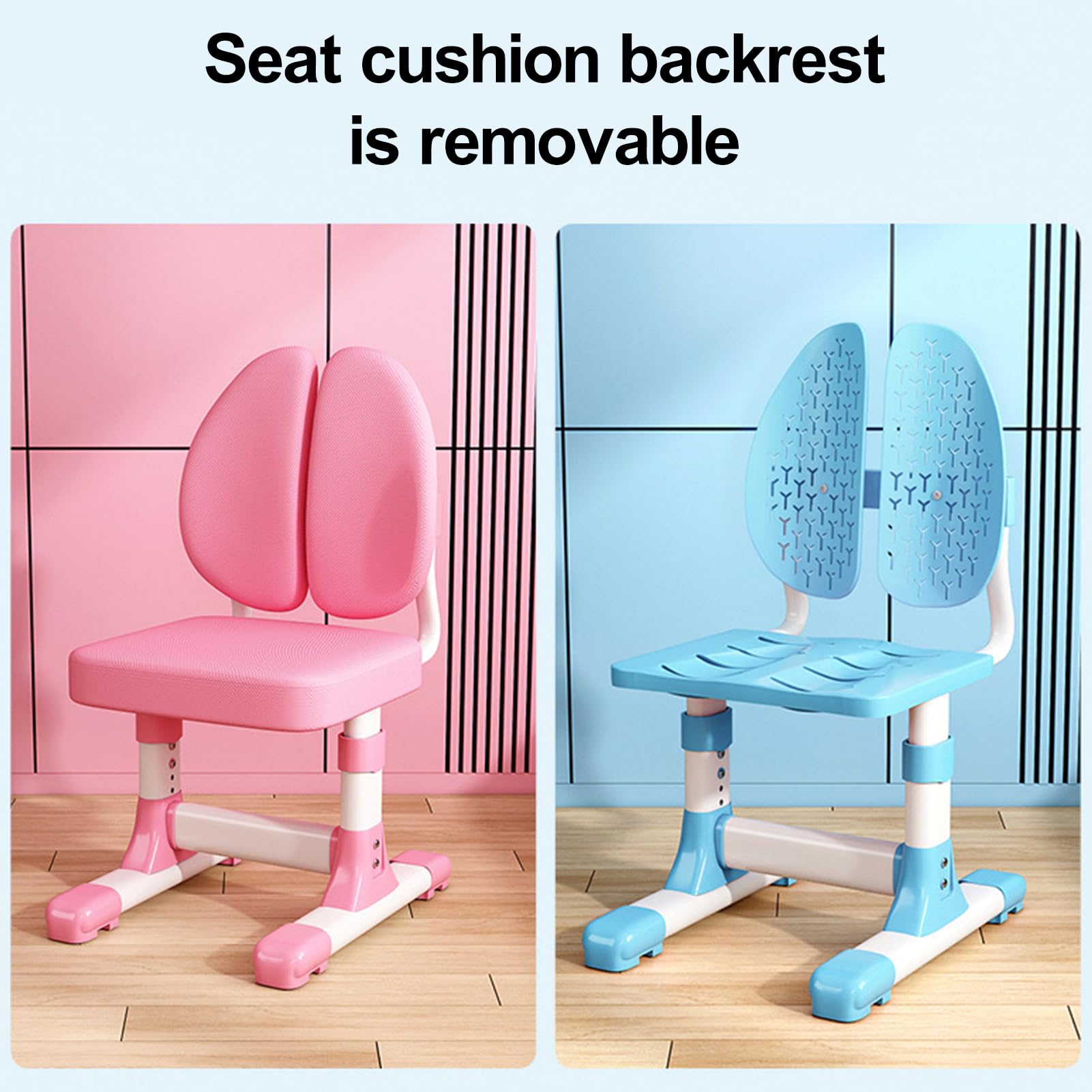 2024 Upgraded Kids Desk Set, Cartoon Pattern Height Adjustable Children Table Chair Set Ergonomic Scientific Separation Study Writing Desk with Tilt Book Stand Drawer Birthday Gift for Boys Girls