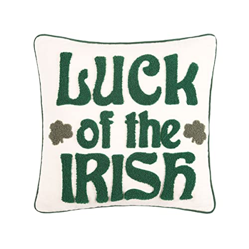 C&F Home 18" x 18" Luck of The Irish Clover St. Patrick's Pillow 18" x 18" Green