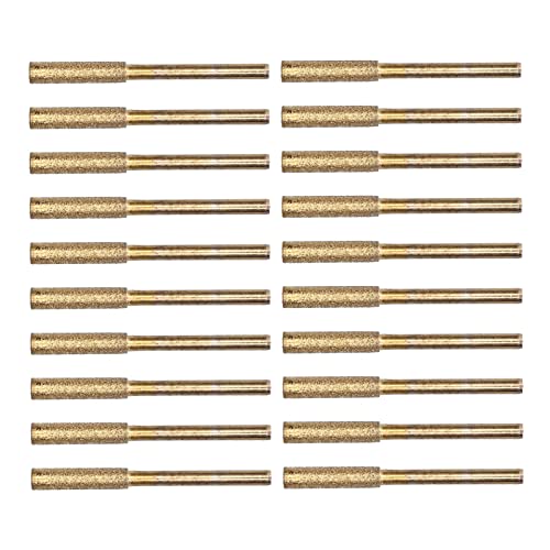 20Pcs Chainsaw Sharpener Burr Grinding Head Rotating File Sharpening Tool Set Kit(Silver 4mm) Abrasive Tool (4.8mm)
