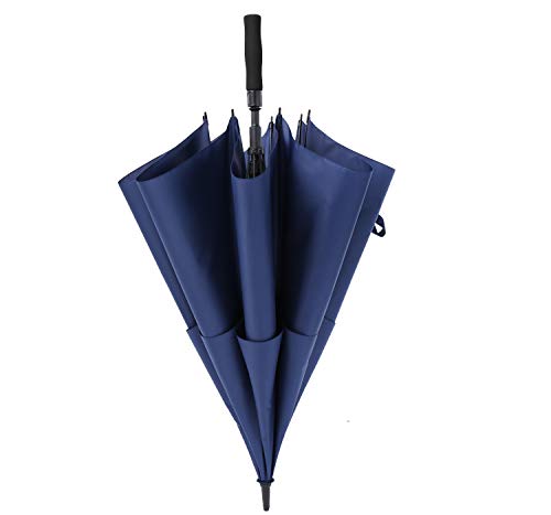 Baraida Golf Umbrella Large 62/68/72 Inch, Extra Large Oversize Double Canopy Vented Windproof Waterproof Umbrella, Automatic Open Golf Umbrella for Men and Women and Family.(62 inch,Navy Blue)