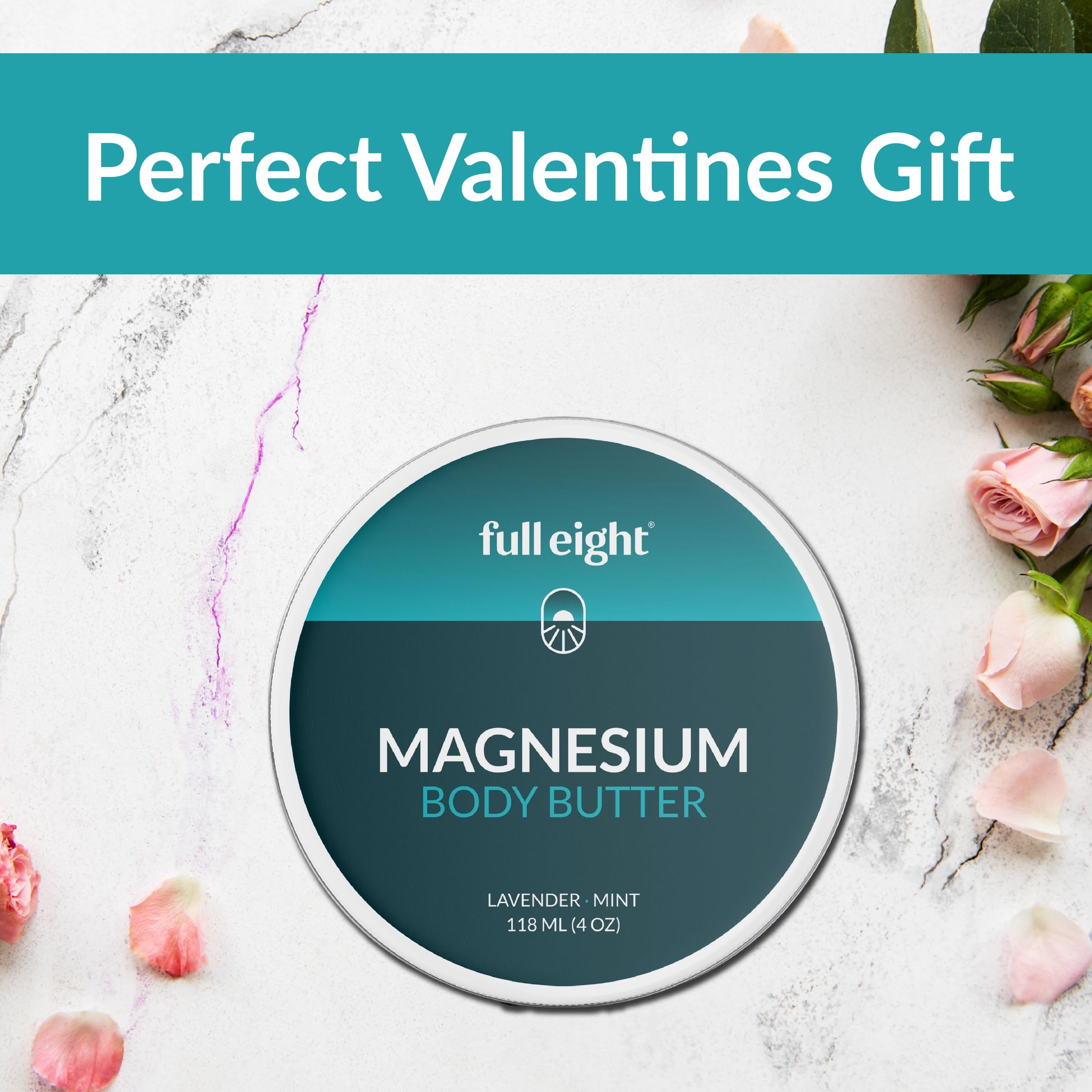 Magnesium Body Butter β Quick Ease for Tensed Legs, Tight Muscles & Sleep, Organic Ingredients with Pure Magnesium Oil, Exfoliating Topical Cream 4oz