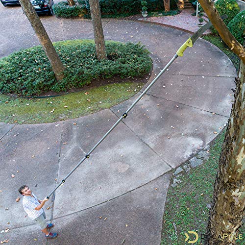 DocaPole 7-30 Foot Telescoping Extension Pole + GoSaw Attachment Pruning Pole Saw; Extendable Limb Saw and Trimmer For Tree Pruning on Branches Less than 2" Diameter; Includes Feather Duster