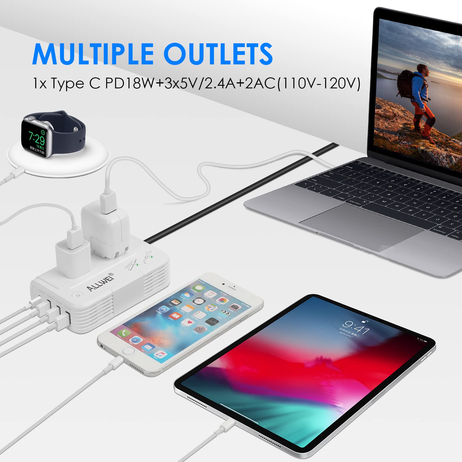 300W car Power Inverter with USB-C PD65W and 230W Power Voltage Converter 220V to 110V