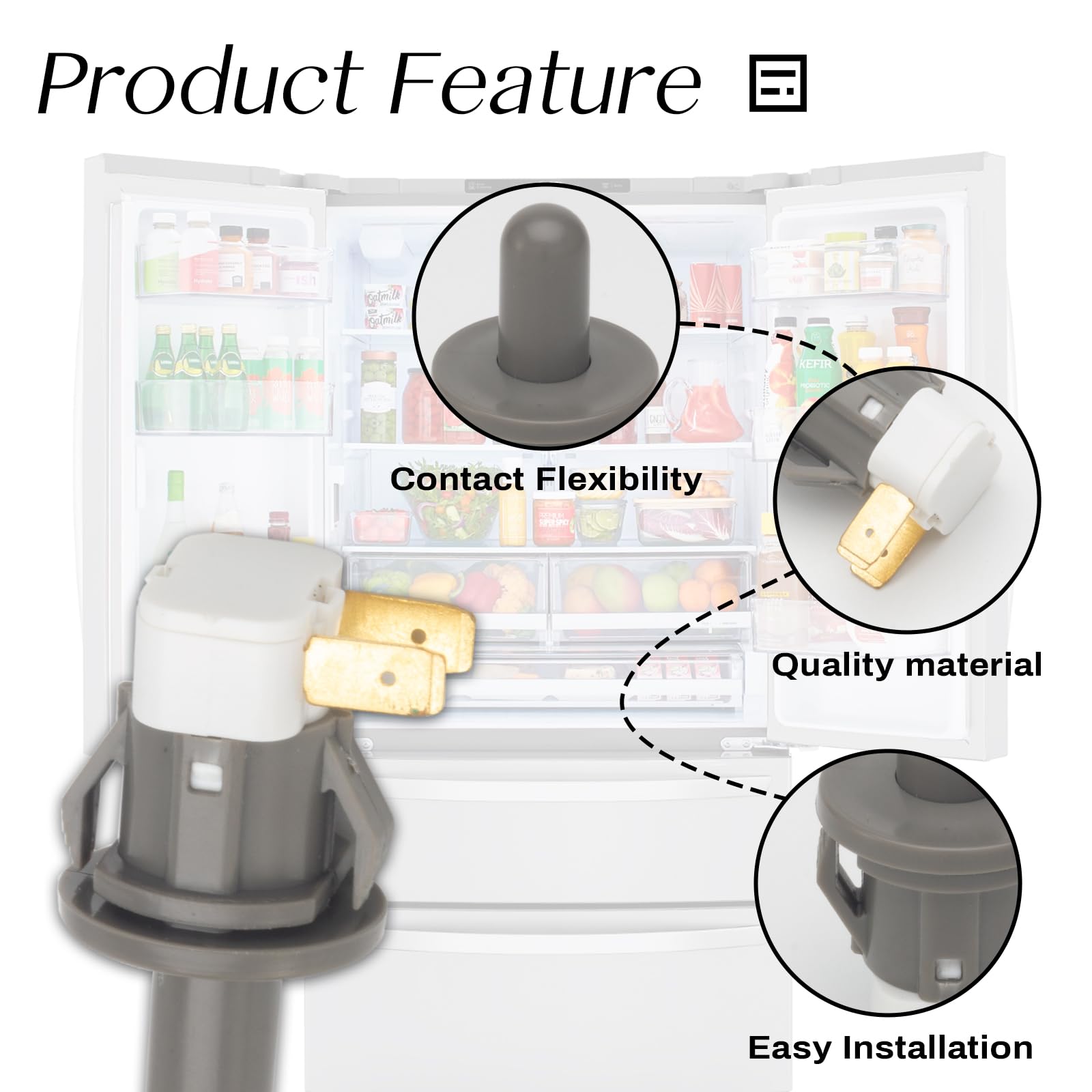 ππππ ππ₯ππ§ππππ DA34-00066C Refrigerator Door Switch Compatible with Samsung Refrigerator Door Light Switch Replaces AP5306252 2705488 PS4138763