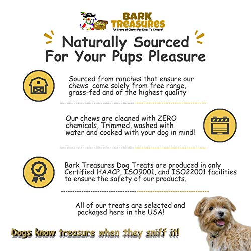 Bark Treasures - Cow Ears Dog Treats (12 Pack) - Whole Thick Cow Ear Dog Chews - Safe Rawhide Alternative - Cow Ears for Dogs