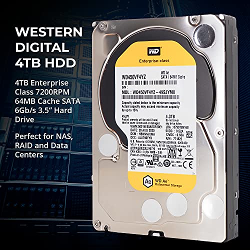 Fantom Drives WD 4TB (4.3TB) 7200RPM Enterprise Hard Drive Upgrade Kit, 3.5", SATA 6.0 Gb/s, 64MB Cache with FD Cloning Utility in USB Flash Drive (HDD4000PC-KIT)