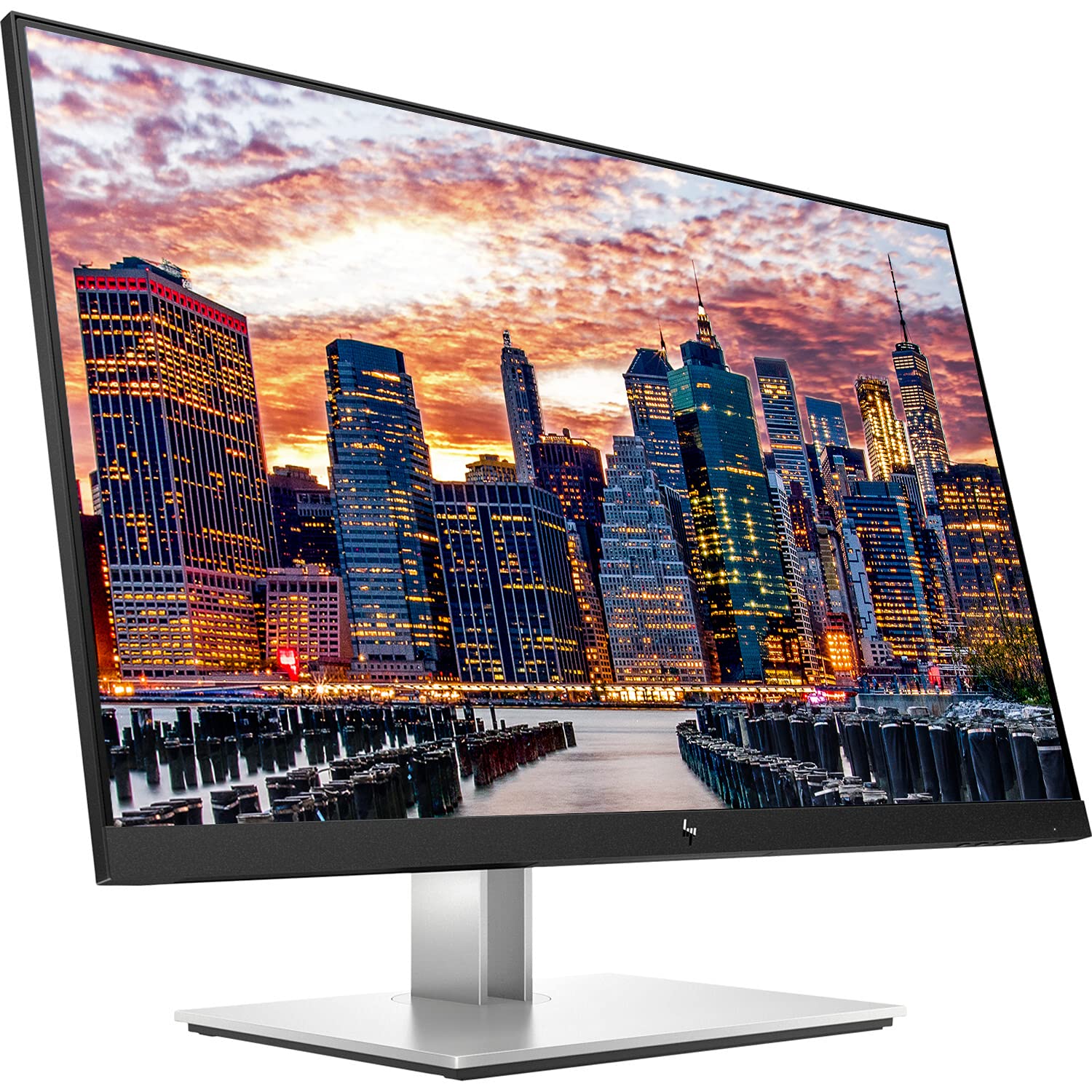 HP EliteDisplay E27 G4 27 Inch IPS FHD Monitor Bundle with Blue Light Filter, HDMI, DisplayPort, HDMI to USB-C Adapter, Compatible with, MacBook Pro & Air, iPad, iPhone