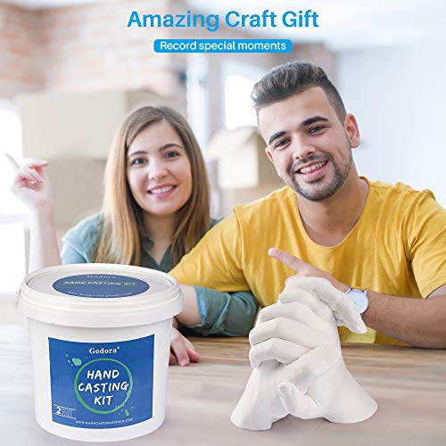 Hand Casting Kit Couples & Molding Kits for Adults, Wedding, Friends, Keepsake Hand Mold Kit Couples for Anniversary and Holiday Activities by Godora
