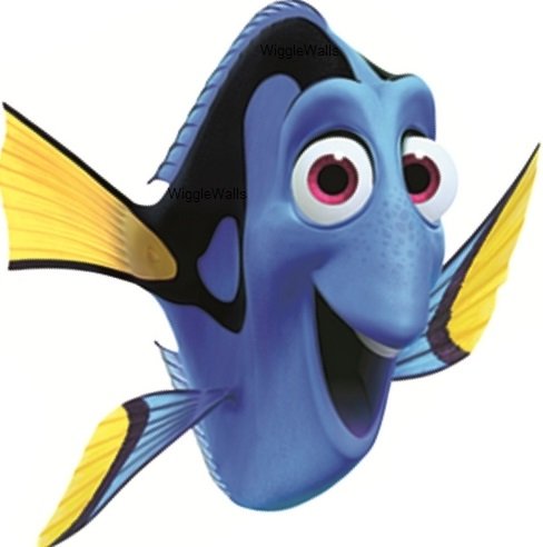 5 INCH Dory Fish Finding Nemo 2 Movie Removable Peel Self Stick Wall Decal Sticker Art Bathroom Kids Room Home Decor Boys Girls 4 inches Wide by 5 3/4 inches Tall