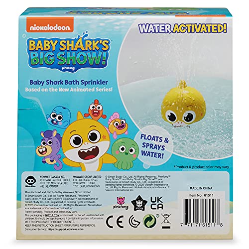 Baby Shark's Big Show! Bath Sprinkler and Water Toy β Kids Bath Toys