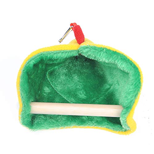 Small Birds Tent Winter Warm Plus Hut,Parrot Habitat with Standing Stick Bird Nest Hanging Hammock for Cage,Hideaway Cave Snuggle Sleeping Bed for Budgie Lovebirds Canaries Finches Small Conures