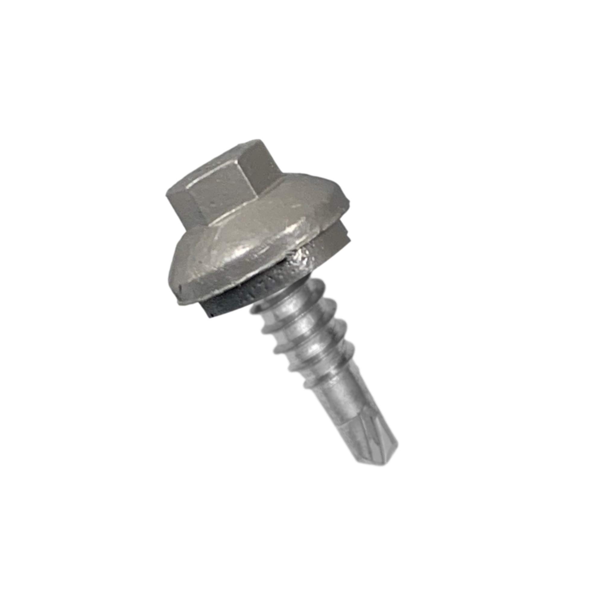Long Life Metal Roofing Screws (1000 Count) Metal to Wood and Metal to Metal, Domed Cap Head EPDM Washer, Free Hex Bit with Order (#14 Stitch Lap, Charcoal Grey, 1000)