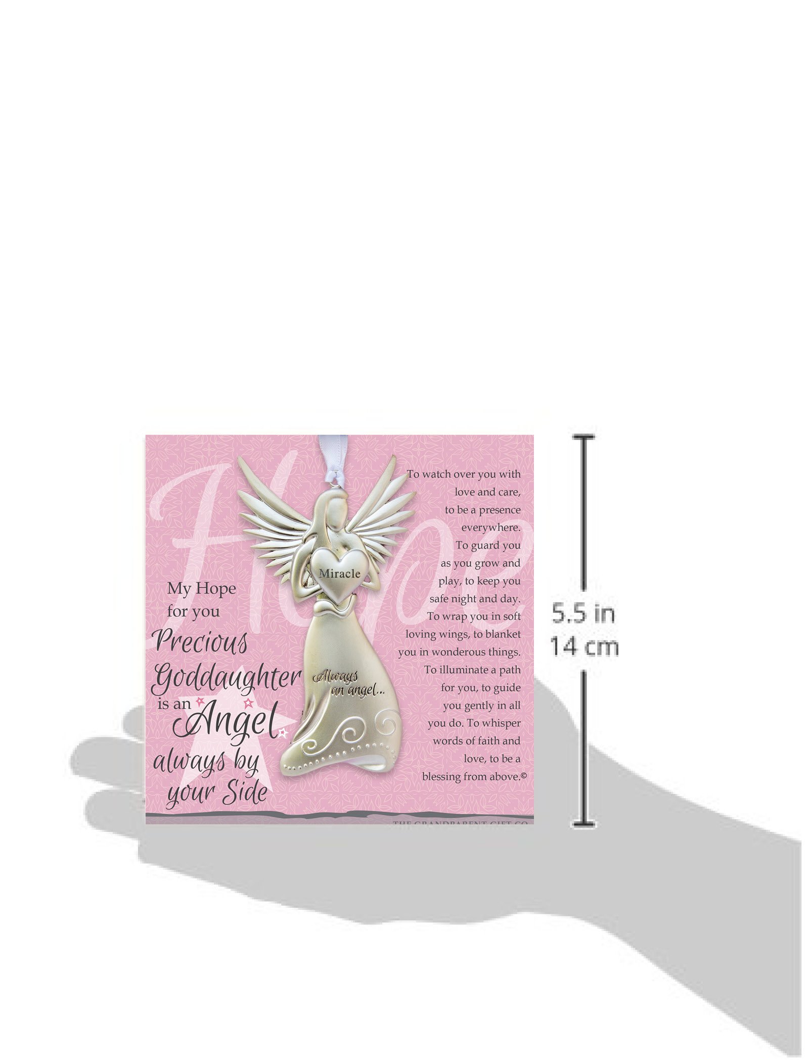Beautiful Angel Ornament - Gift for Goddaughter for Baptism, Confirmation with Heartwarming Sentiment (Goddaughter)