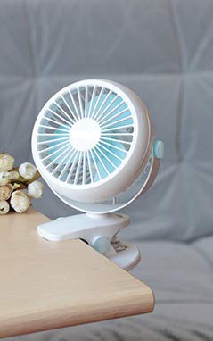 Baby Stroller Mini Battery Operated Clip Fan,Small Portable Fan Powered by Rechargeable Battery or USB Desk Personal Car Gym Workout Camping (Black) (Table Fan-Black)