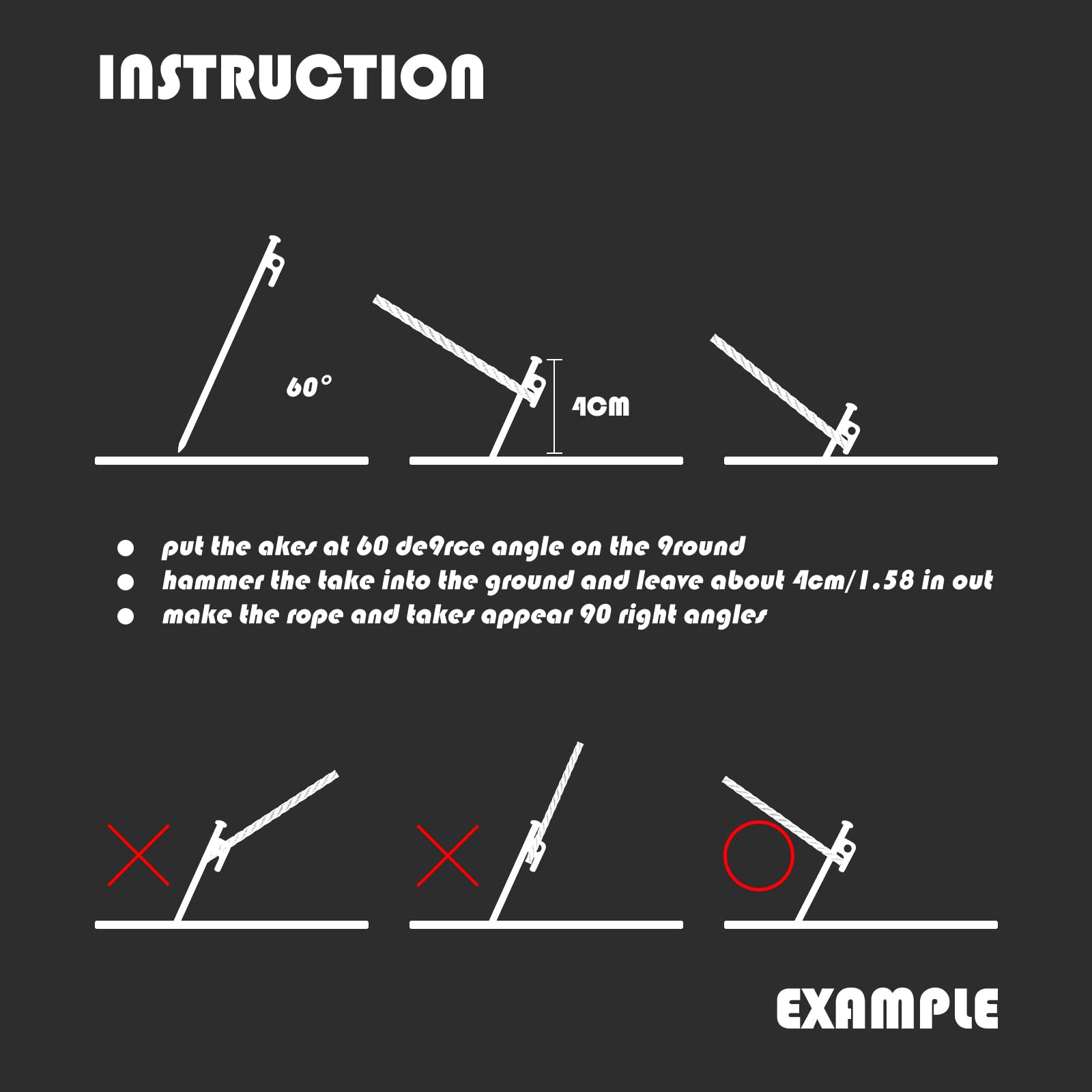 16 Inch Tent Stakes,4 Pieces Strength Steel Heavy Duty Camping Stakes Unbreakable and Inflexible Stakes Spikes for Camping Backyard Rocky Ground