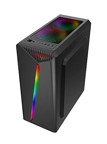 Bgears b-Vigor RGB Mid Tower with Front RGB Light and Side Tempered Glass (Fan Sold Separately))