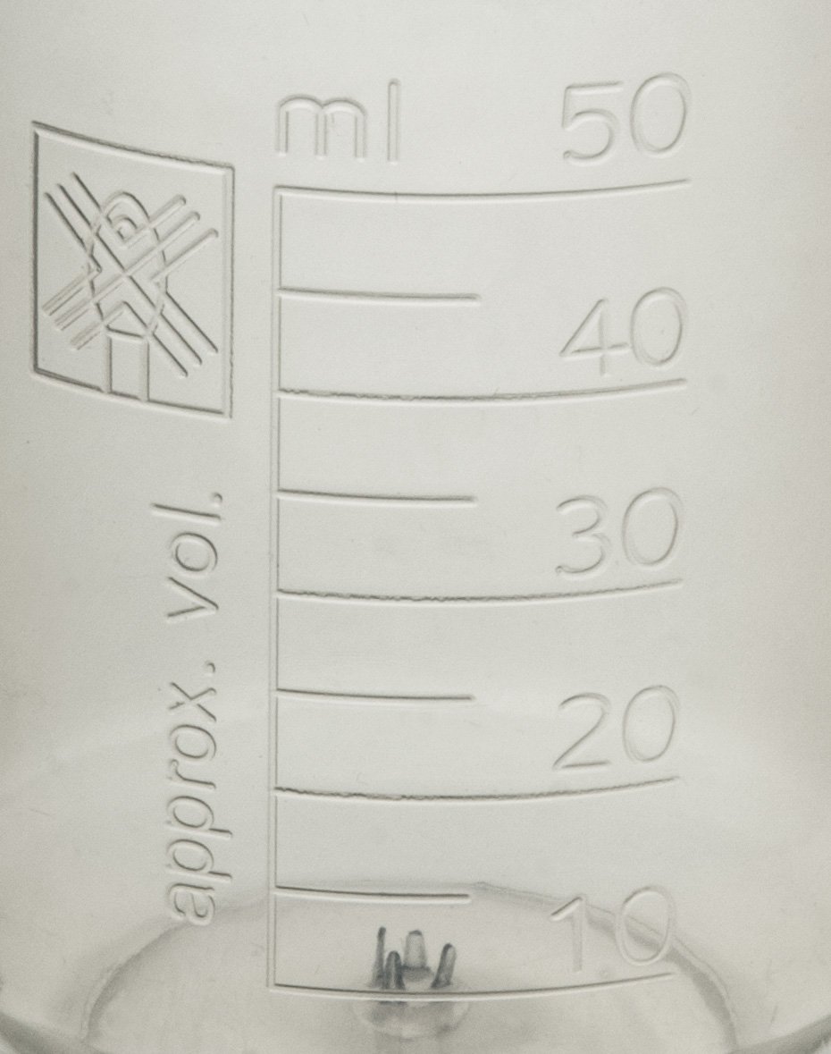 5 Piece Premium Laboratory Plastic Beaker Set, Made of High Clarity Polypropylene with Raised Graduations, 50 mL, 100 mL, 250 mL, 500 mL, and 1000 mL (Autoclavable)