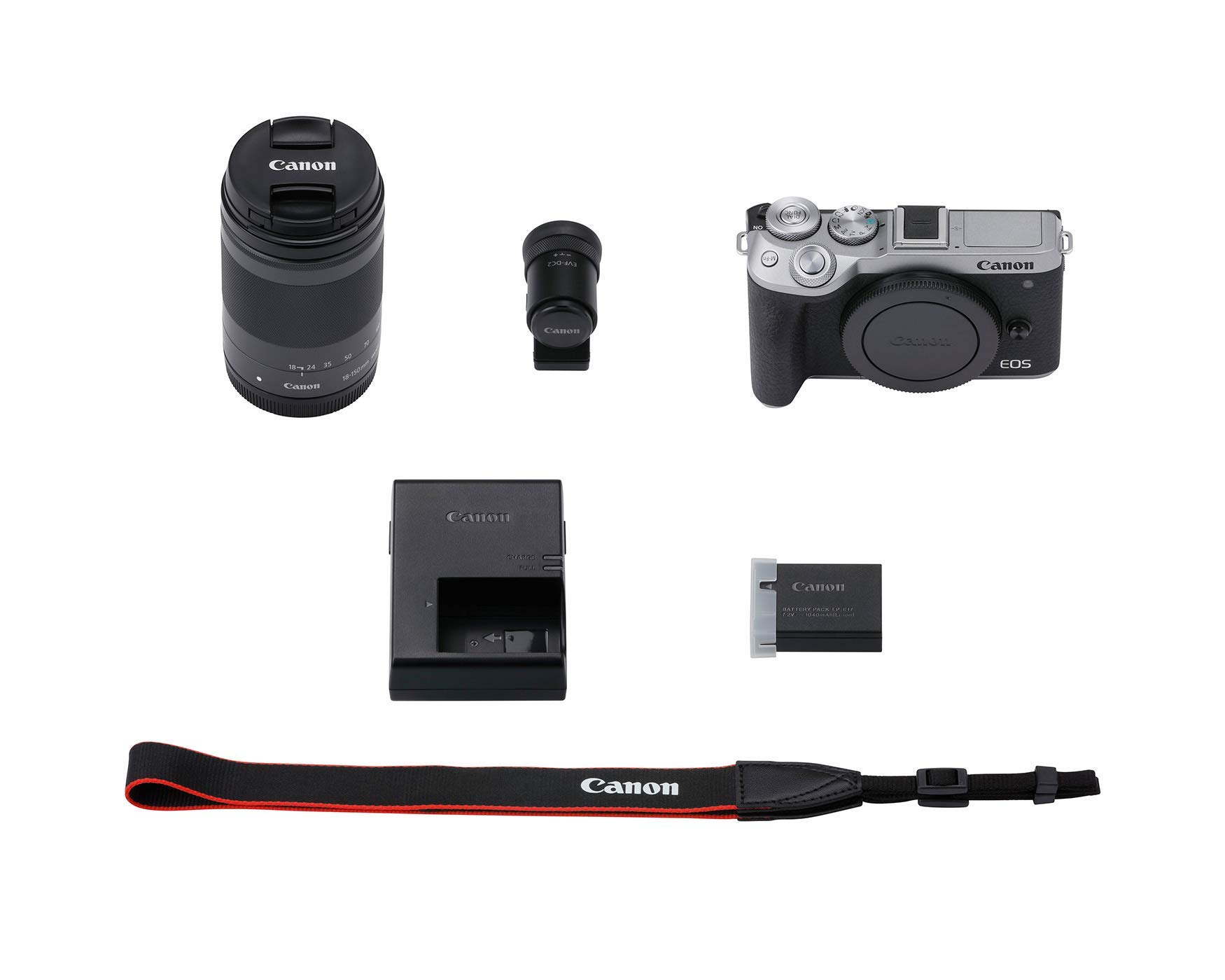 Canon EOS M6 Mark II (Silver)+Ef-M 18-150mm F/3.5-6.3 is STM + Evf Kit (Renewed)