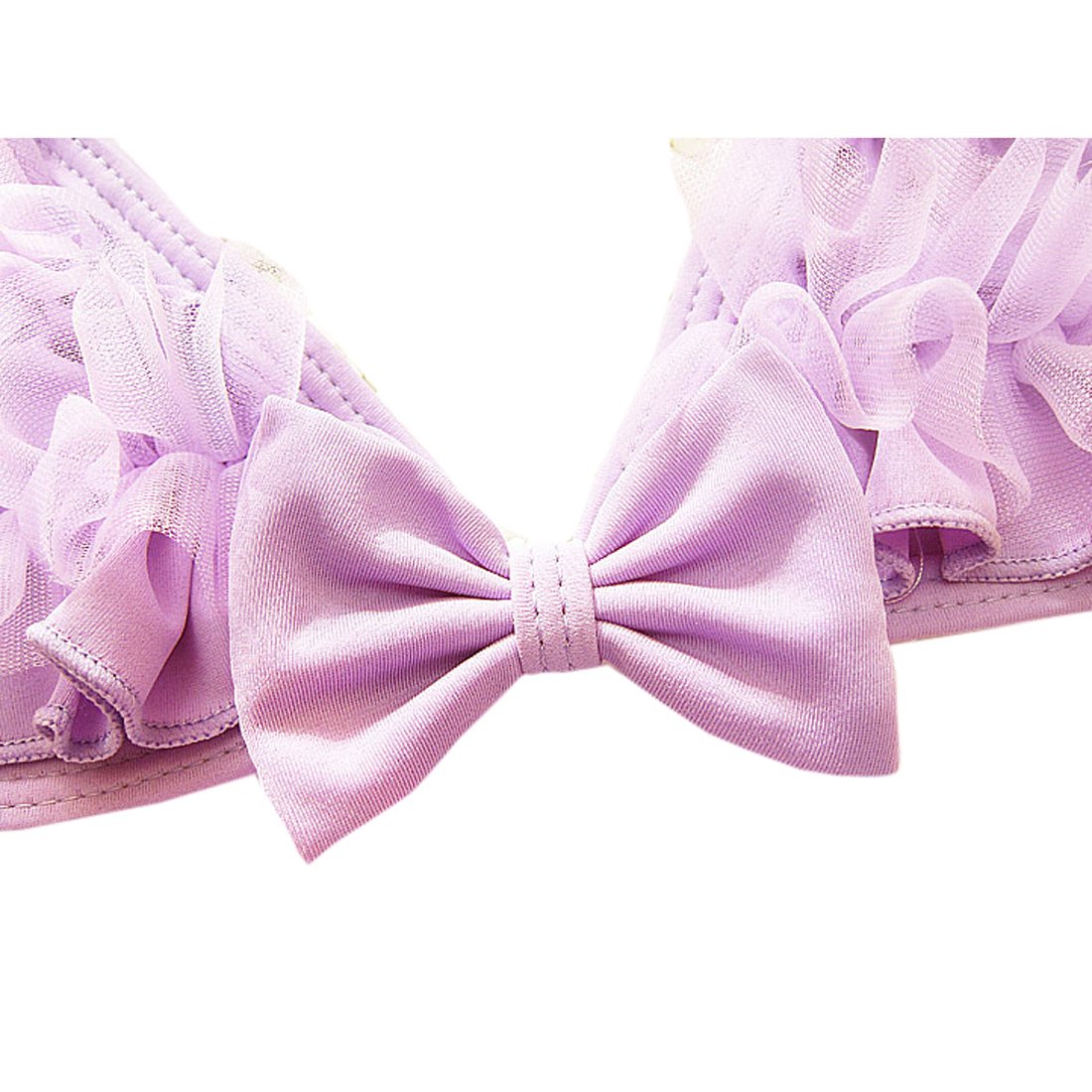 Bebone Baby Girls Lace Bowknot Strap Bikini with Hat (Yellow, 6-12M)
