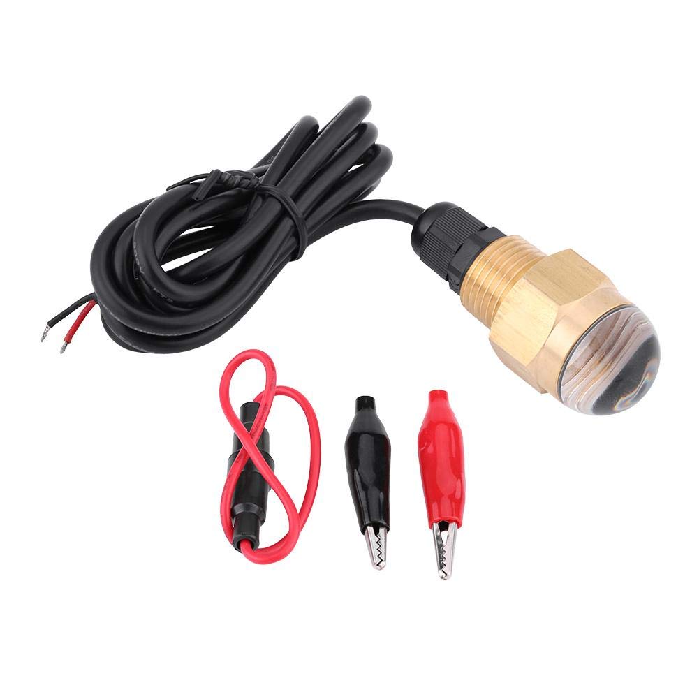10Pcs LED Marine Boat Underwater Light Brass Glass Blue Submarine Lamp Drain Plug1/2 NPT Yacht Accessory 12V