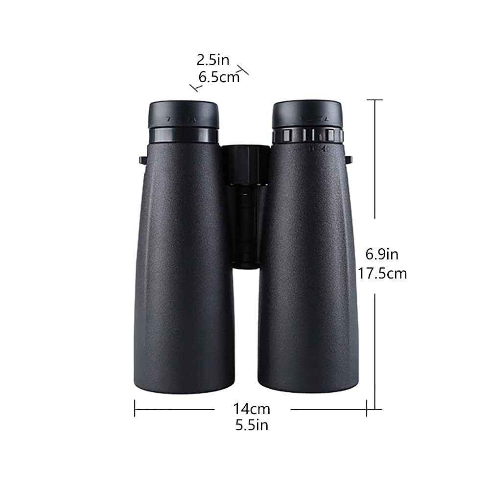 12X50 Binoculars Professional High Definition with Smartphone Adapter BAK4 Prism FMC Lens for Birds Watching Hunting Handheld Telescope