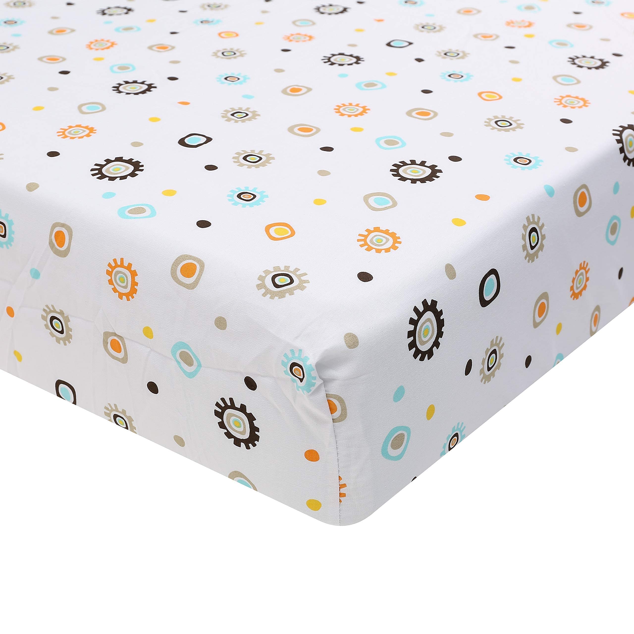 Brandream Jungle Crib Bedding Set for Boys Woodland Nursery Baby Bedding Crib Set, Elephant Monkey Tiger Animal 5PCS Neutral