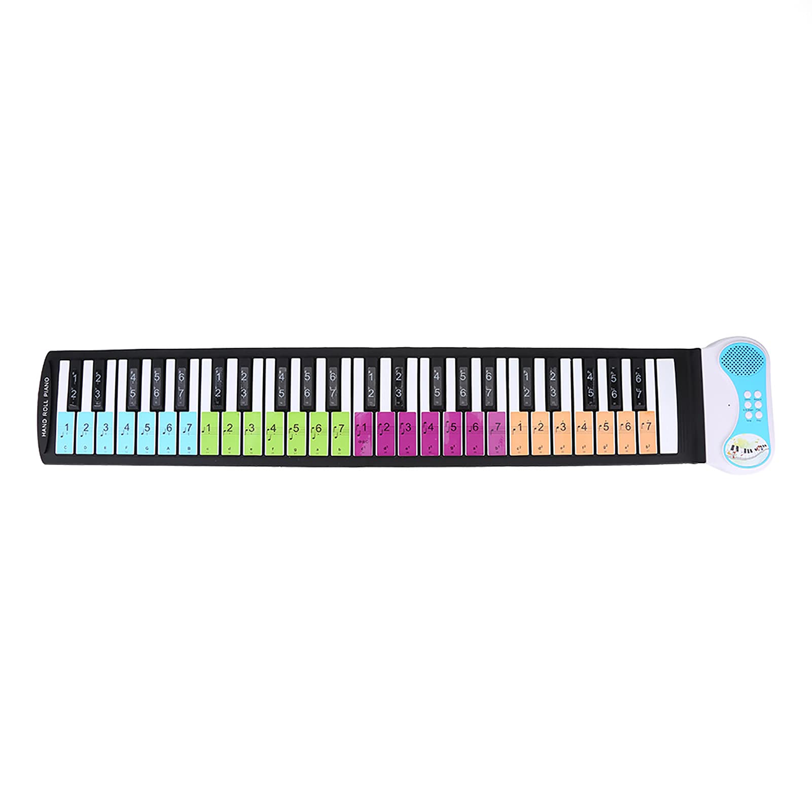 2 in 1 Design Piano Beginner Sticker, 2 Color Removable Piano Sticker, for Piano Piano Keyboard(Colorful)
