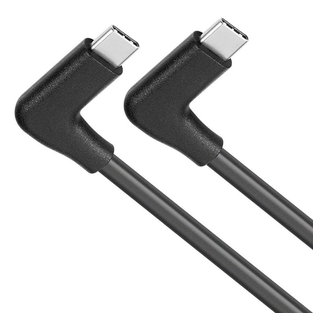 QCEs Right Angle USB C to USB C 3.1 Gen 2 Cable 6.6Ft, Type C Cable 10Gbps 100W PD Charging 4K Video Display Compatible with MacBook Pro/Air 2023 iPad Pro/Air, Galaxy S23/S22/S21/Note 20/10