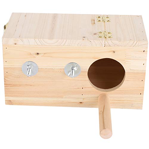 LSAR Birds Nesting Box, Bird Incubator Cage, Pet Supplies, Strong Wood Bird Nesting Cage, for Winter Durable Convenient to Clean Birds