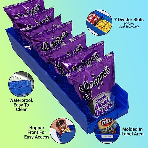 Akro-Mils 30164 Plastic Containers for Organizing and Storage Bins for Closet, Kitchen, Office, or Pantry Organization, 24-Inch x 6-1/2-Inch x 4-Inch, Clear, 6-Pack