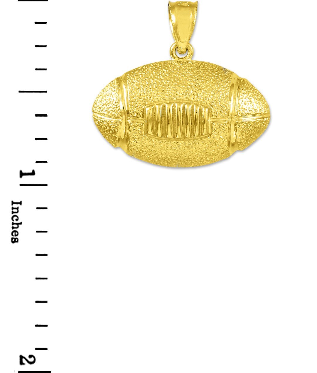 10k Gold Football Sports Charm Pendant