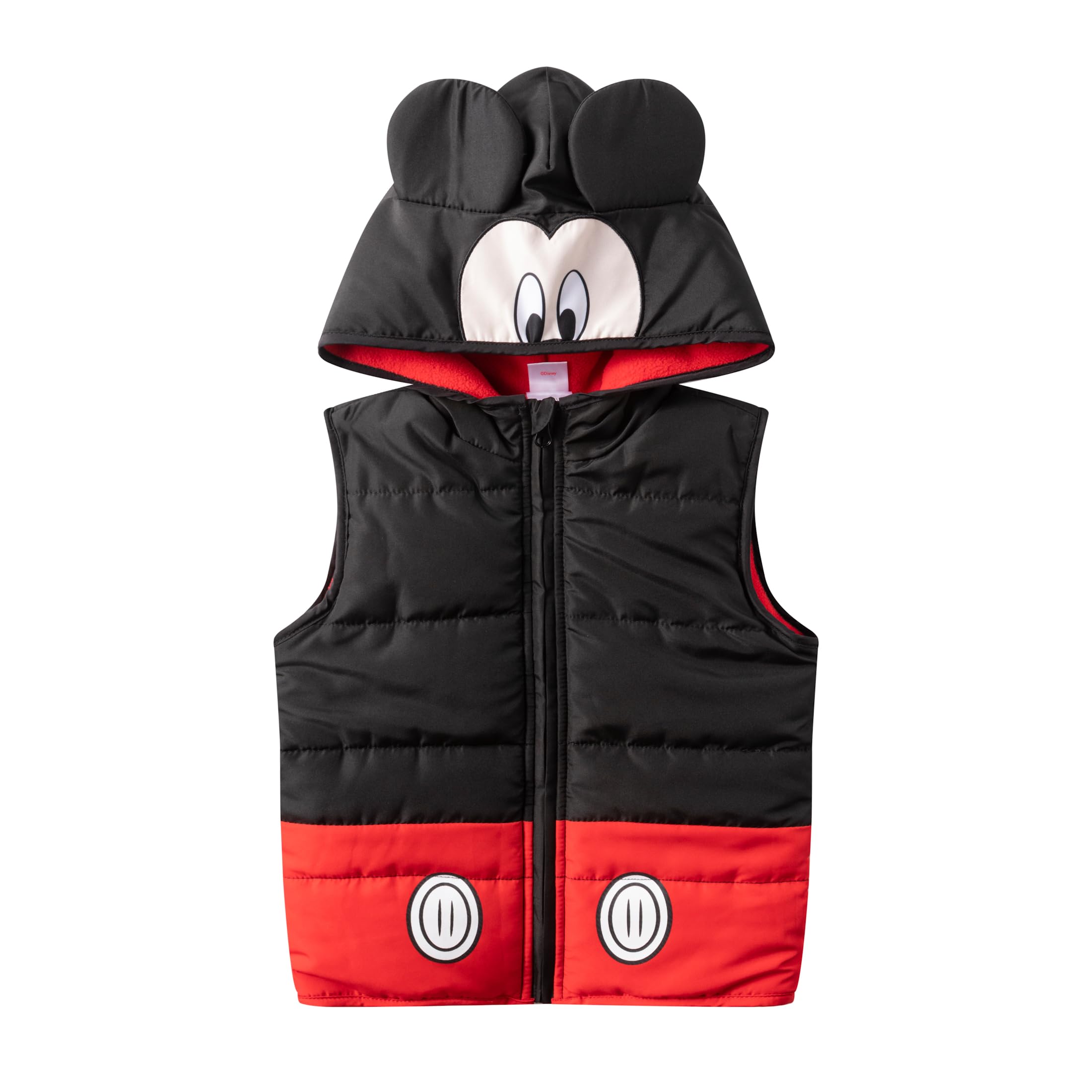 Disney Mickey Mouse and Pluto Boys Long Sleeve Shirt, Hooded Vest and Pants Set for Infant and Toddler
