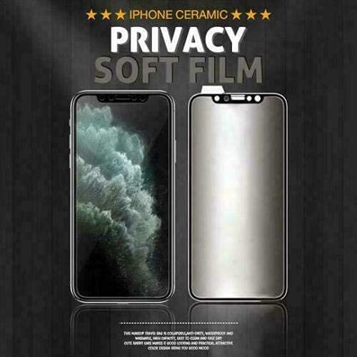 for iPhone 12 Pro MAX 11 Pro Max Ceramic Privacy Soft Film,Privacy Full Covered Soft Anti Spy Screen Protector Film,HD/Matte Black 2 Packs (Matte Black, for iPhone 12 Mini)