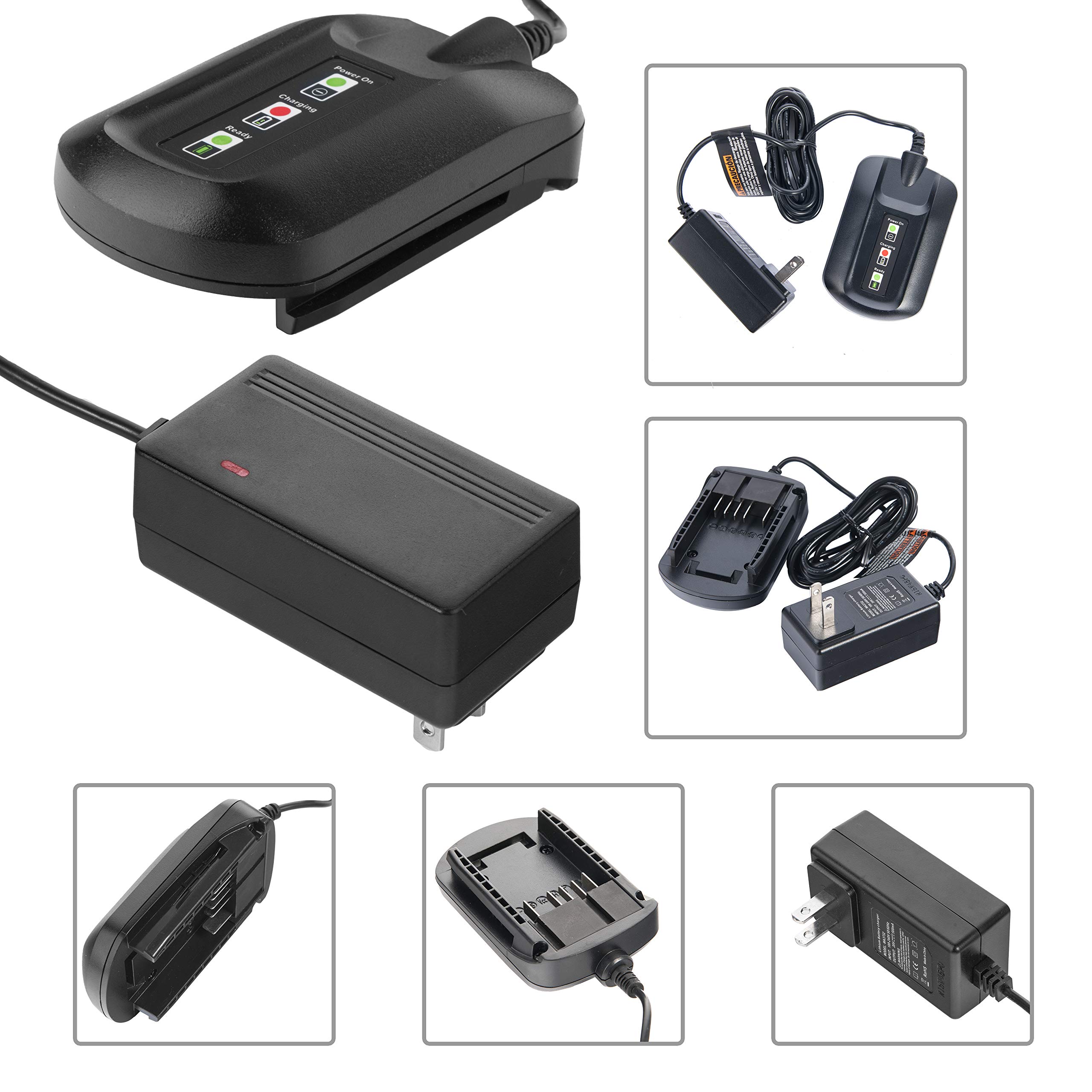 20V 2Packs Replacement Battery and Charger Starter Kit, Cell9102 WA3520 Lithium Battery and Charger WA3742 Compatible with Worx 20-Volt Cordless Power Tools