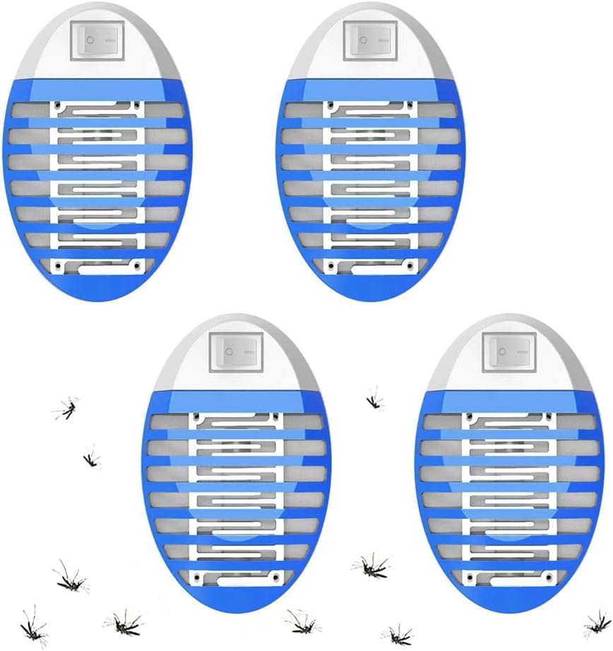 4 Pack Mosquito Trap, Electronic Mosquito Zapper, Plug in Bug Zapper Indoor, Gnat Traps with LED Light, Use for Flying Insect Mosquito
