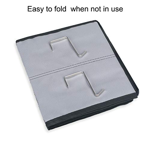 LONGTEAM Thick Oxford Fabric Over the Door Shoe Organizer 12 Pockets Hanging Shoe storage Holder for Bedroom, Bathroom and College Dorm Room (Gray)