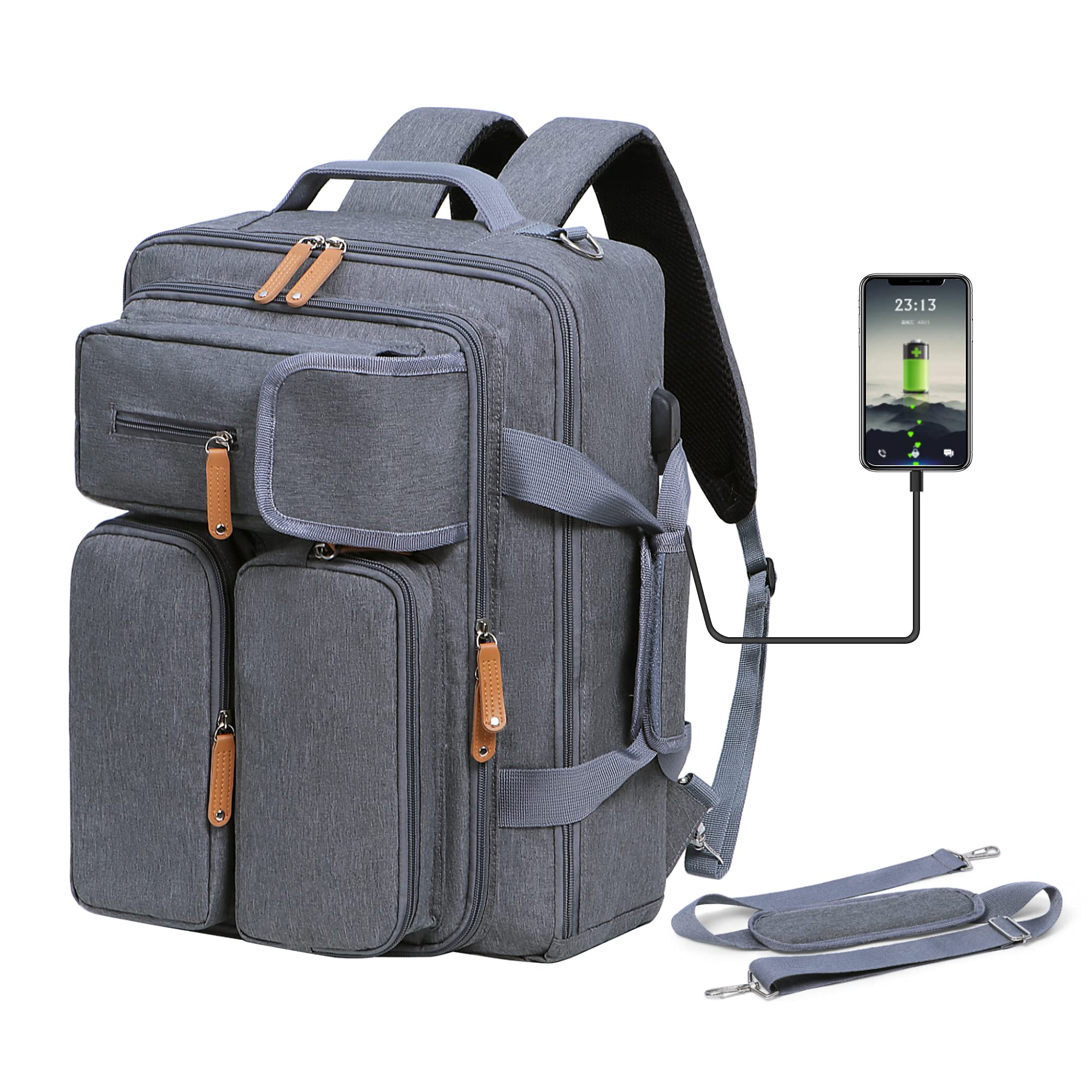 MOMIGO Baby Diaper Backpack - Large Capacity Waterproof Nappy Bag with Insulated Pockets and 14-inch Laptop Compartment, Large Daypack Business Weekender Luggage Backpack for Momm Dad (Black)