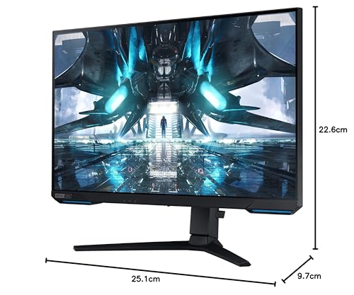 SAMSUNG 28" Odyssey G70A Gaming Monitor, 4K UHD LED Display, HDR 400, 144Hz, 1ms Response, G-Sync and FreeSync Premium Support, Front Light Panels, LS28AG700NNXZA, Black