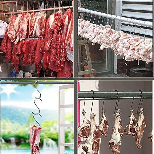 5.12inch Meat Hooks,20Pcs 304 Stainless Steel Butcher Hook Smoking Hooks,Hanging, Drying, Butchering, BBQ, Grilling,Jerky. (5.12in)