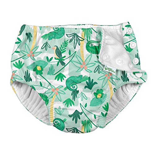 i Play Boys Reusable Absorbent Baby Swim Diapers Green Tropical Jungle 18 Months