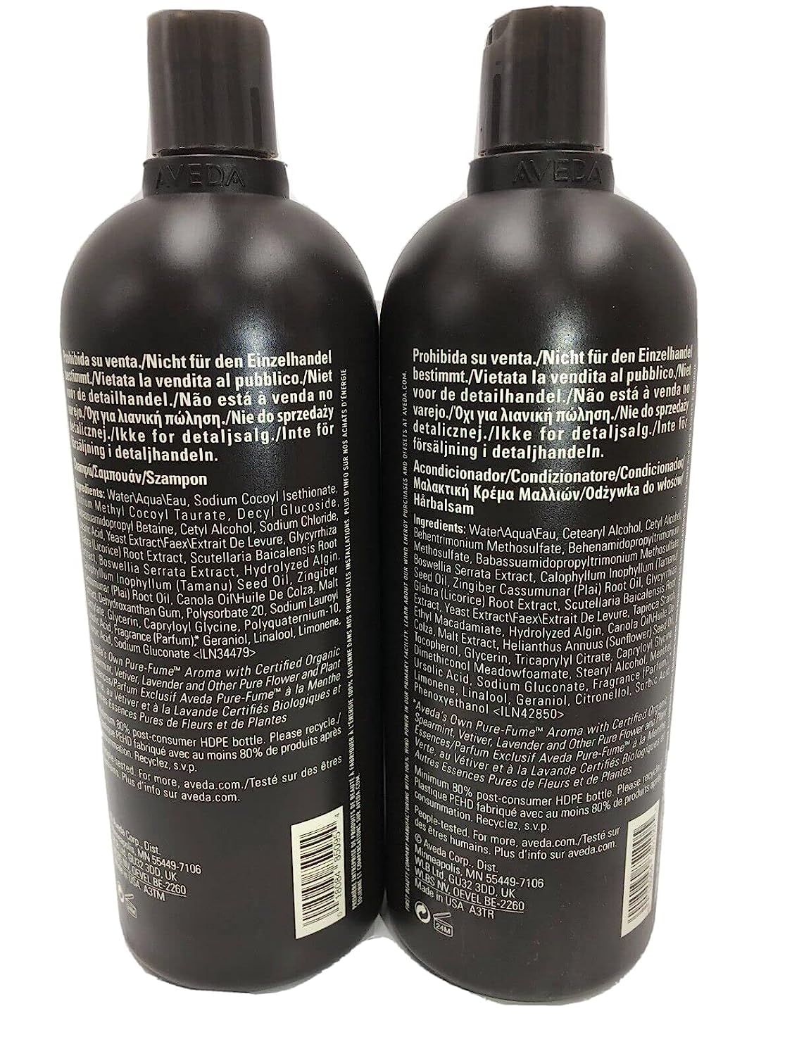 Aveda Men Pure-Formance Shampoo & Conditioner Liter Set 33.8 oz