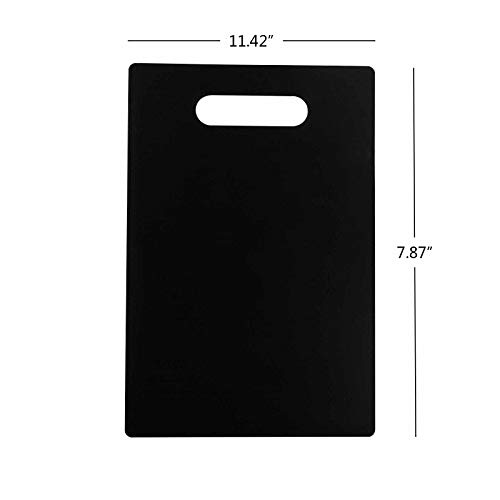 Neadas 6 Packs Plastic Cutting Board Mats for Kitchen, Chopping Board Set, Black