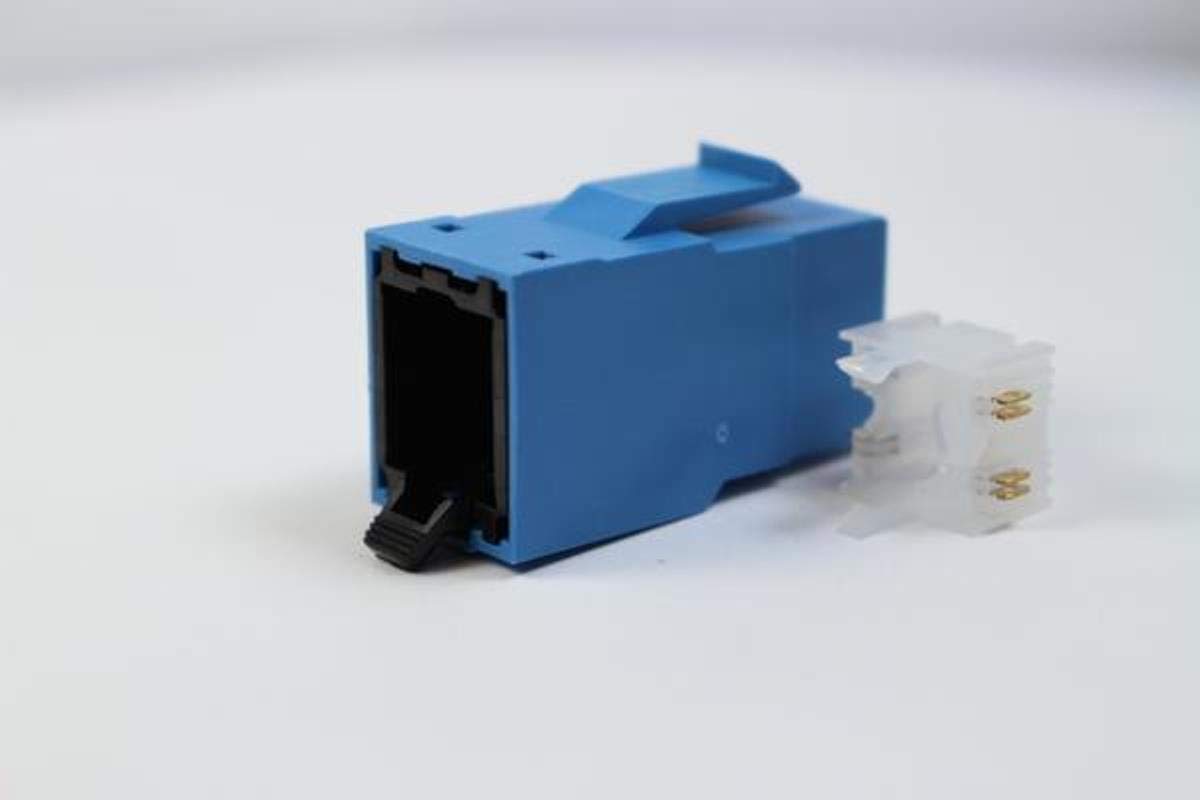 Belden RV6MJKUBL-B24 CAT6+ Revconnect Modular Jack Blue Pack of 24
